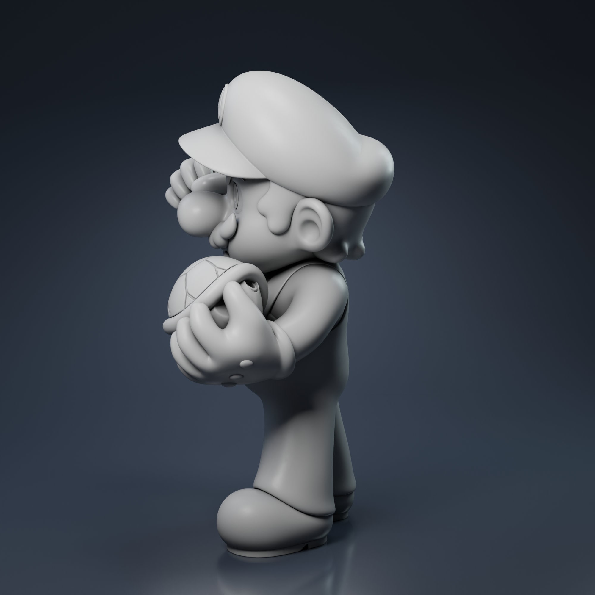 Super Mario Character 3D STL File: Action Figure Model (digital ...