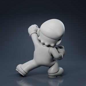 Super Mario Character 3D STL File: Action Figure Model (digital ...