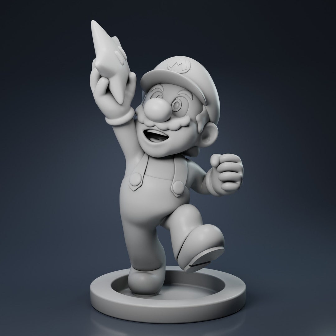 Super Mario Character 3D STL File: Action Figure Model (digital ...