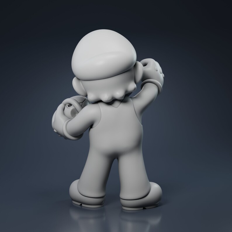 Super Mario Character 3D STL File: Action Figure Model (digital ...