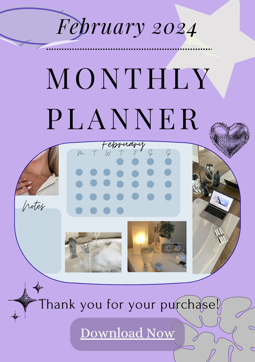 February 2024 Monthly Planner - Etsy