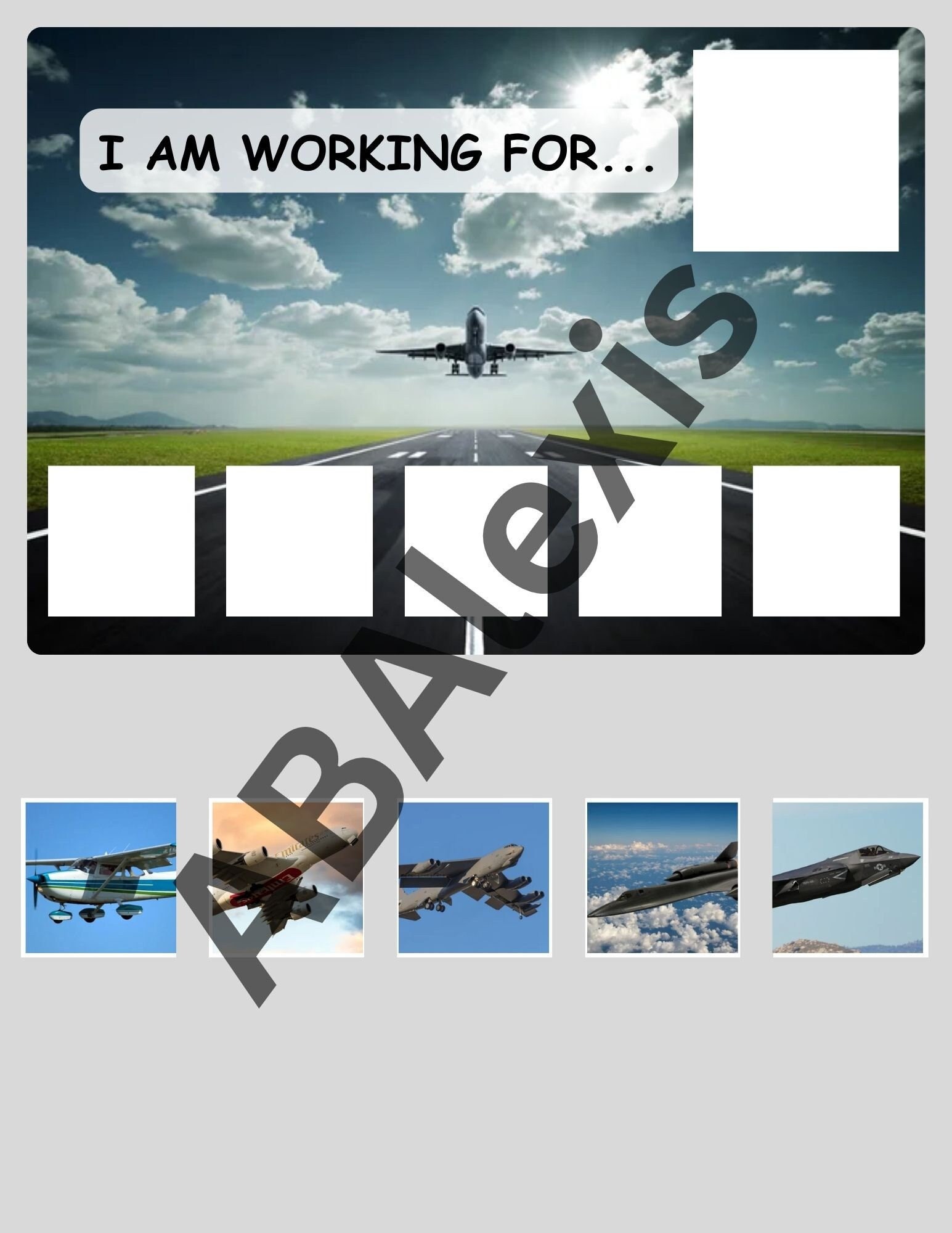 Planes Token Boards - Set of 5 & 10 Tokens - Etsy