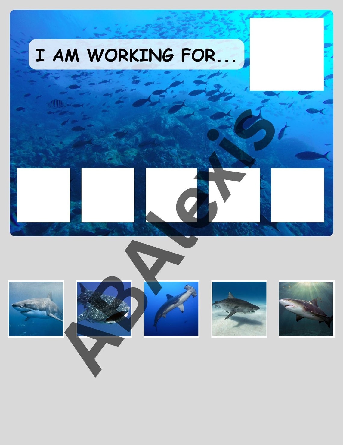 Sharks Token Boards - Set of 5 & 10 Tokens - Etsy