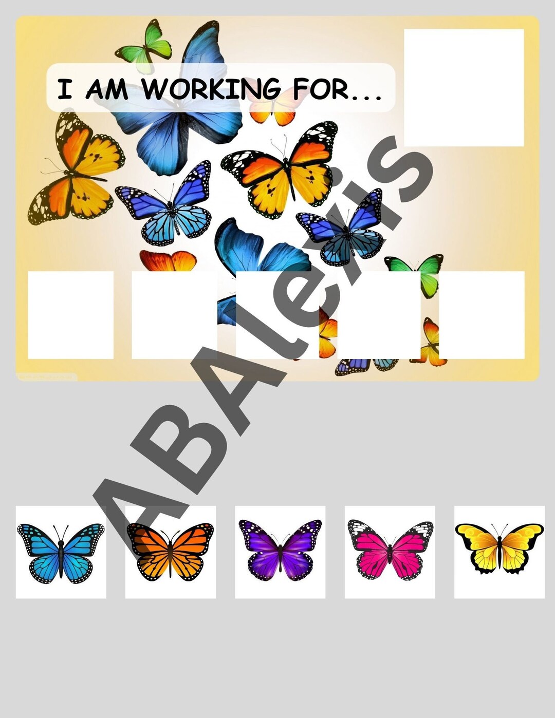 Butterfly Token Boards - Set of 5 & 10 Tokens - Etsy