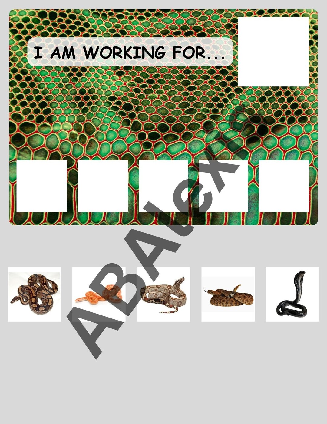 Snakes Token Boards - Set of 5 & 10 Tokens - Etsy