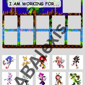 Sonic the Hedgehog Token Boards - Set of 5 & 10 Tokens - Etsy Australia
