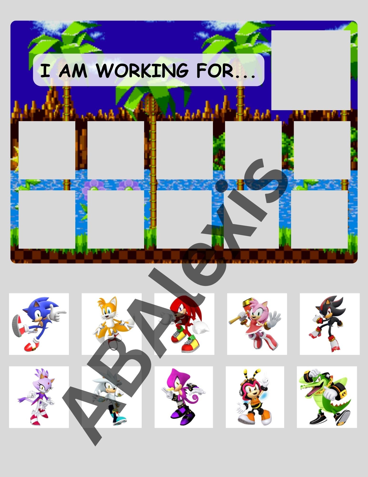 Sonic the Hedgehog Token Boards - Set of 5 & 10 Tokens - Etsy