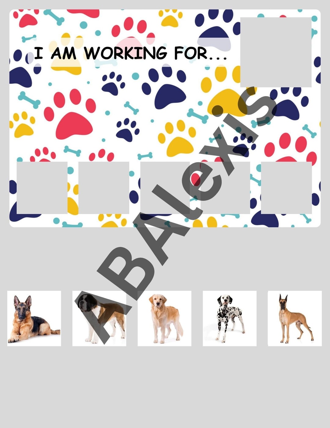 Dog Token Boards - Set of 5 & 10 Tokens - Etsy