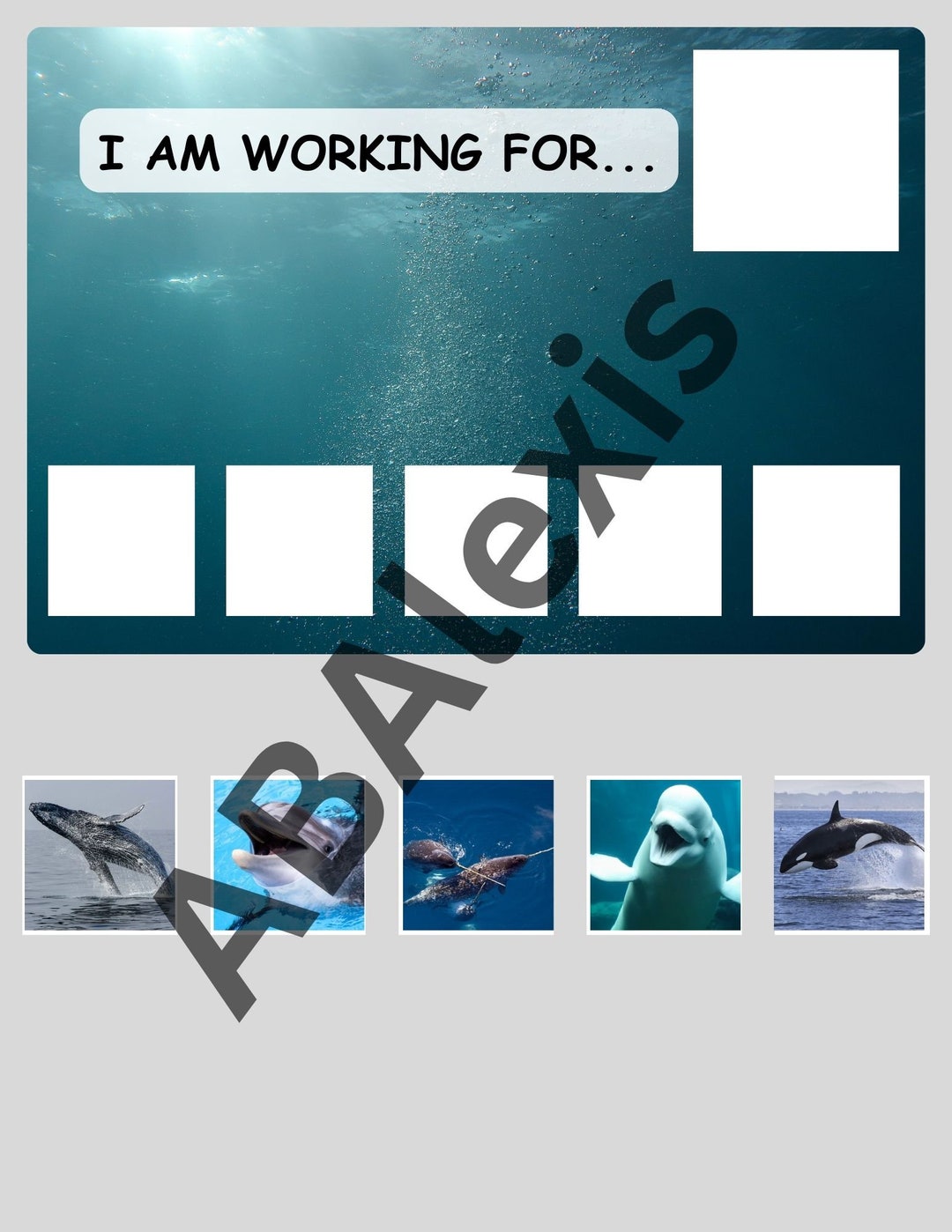 Whales Token Boards - Set of 5 & 10 Tokens - Etsy