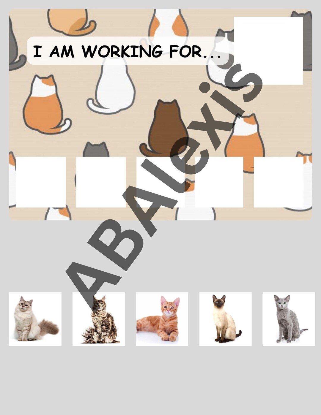 Cats Token Boards - Set of 5 & 10 Tokens - Etsy