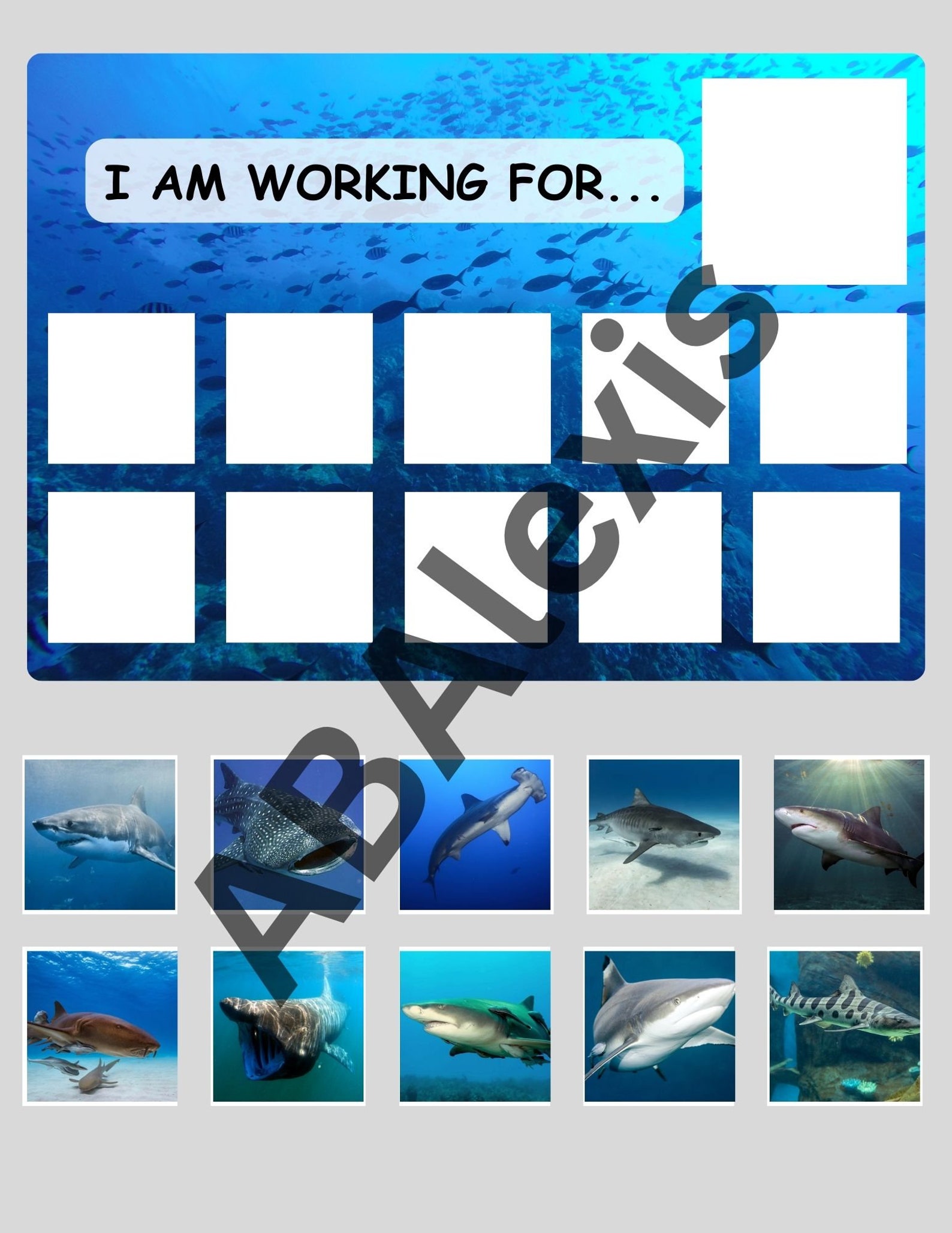 Sharks Token Boards - Set of 5 & 10 Tokens - Etsy