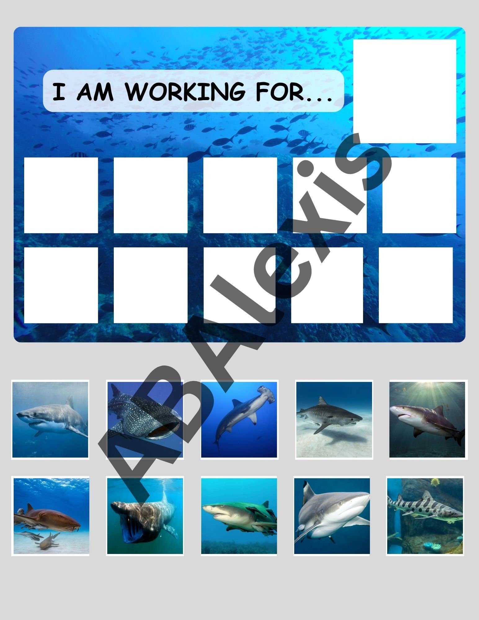 Sharks Token Boards - Set of 5 & 10 Tokens - Etsy