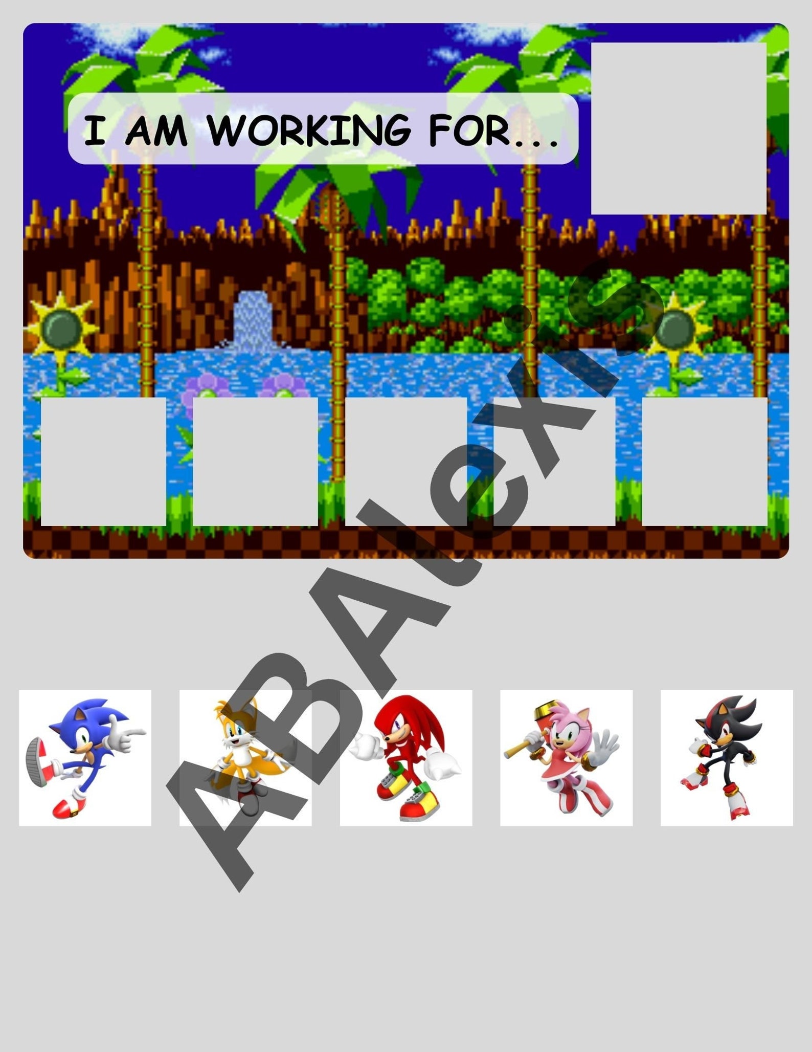 Sonic the Hedgehog Token Boards - Set of 5 & 10 Tokens - Etsy