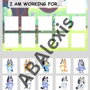 Bluey Token Boards - Set of 5 & 10 Tokens - Etsy