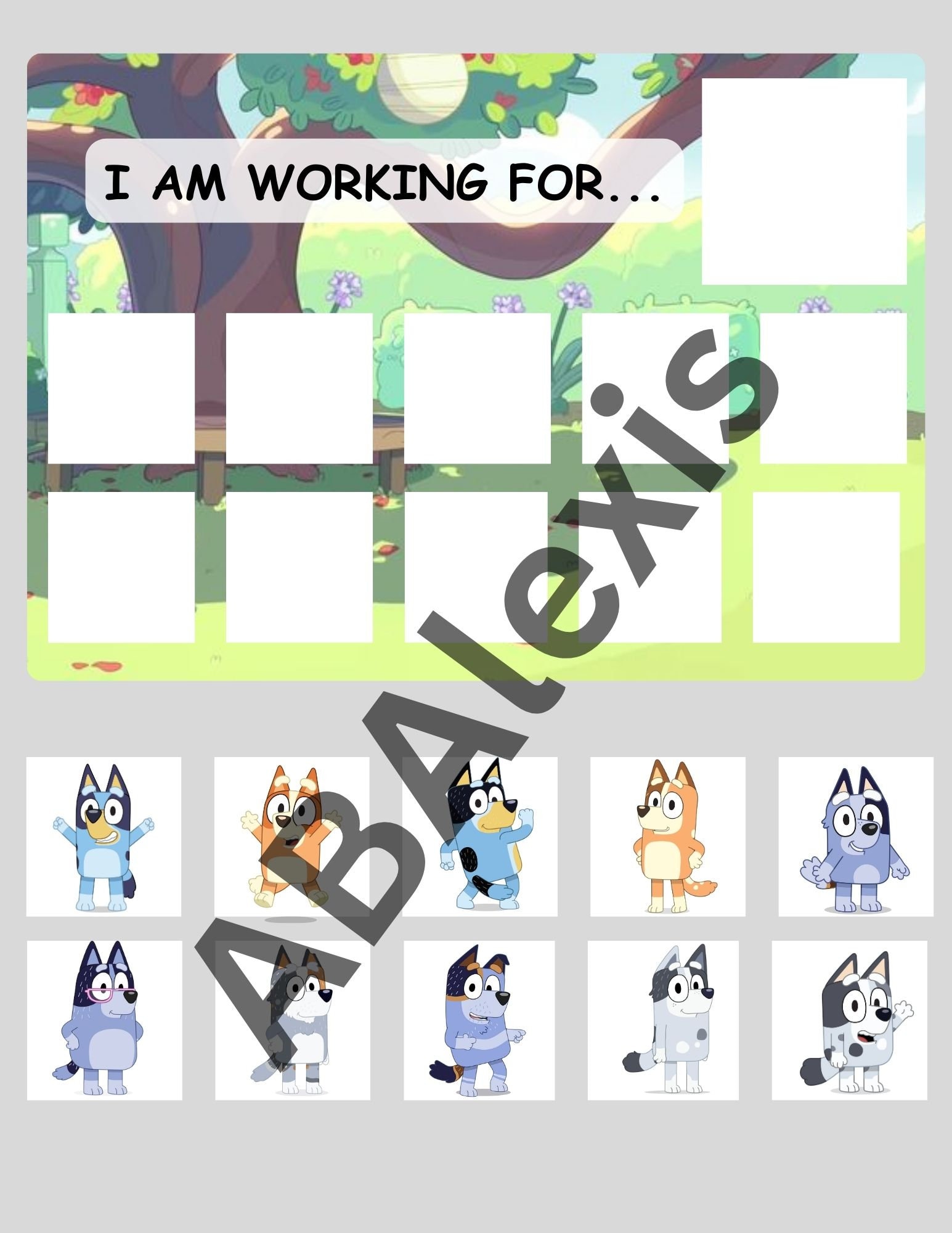 Bluey Token Boards - Set of 5 & 10 Tokens - Etsy