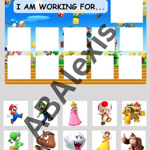 Super Mario Bros Token Boards - Set of 5 & 10 Tokens - Etsy Australia