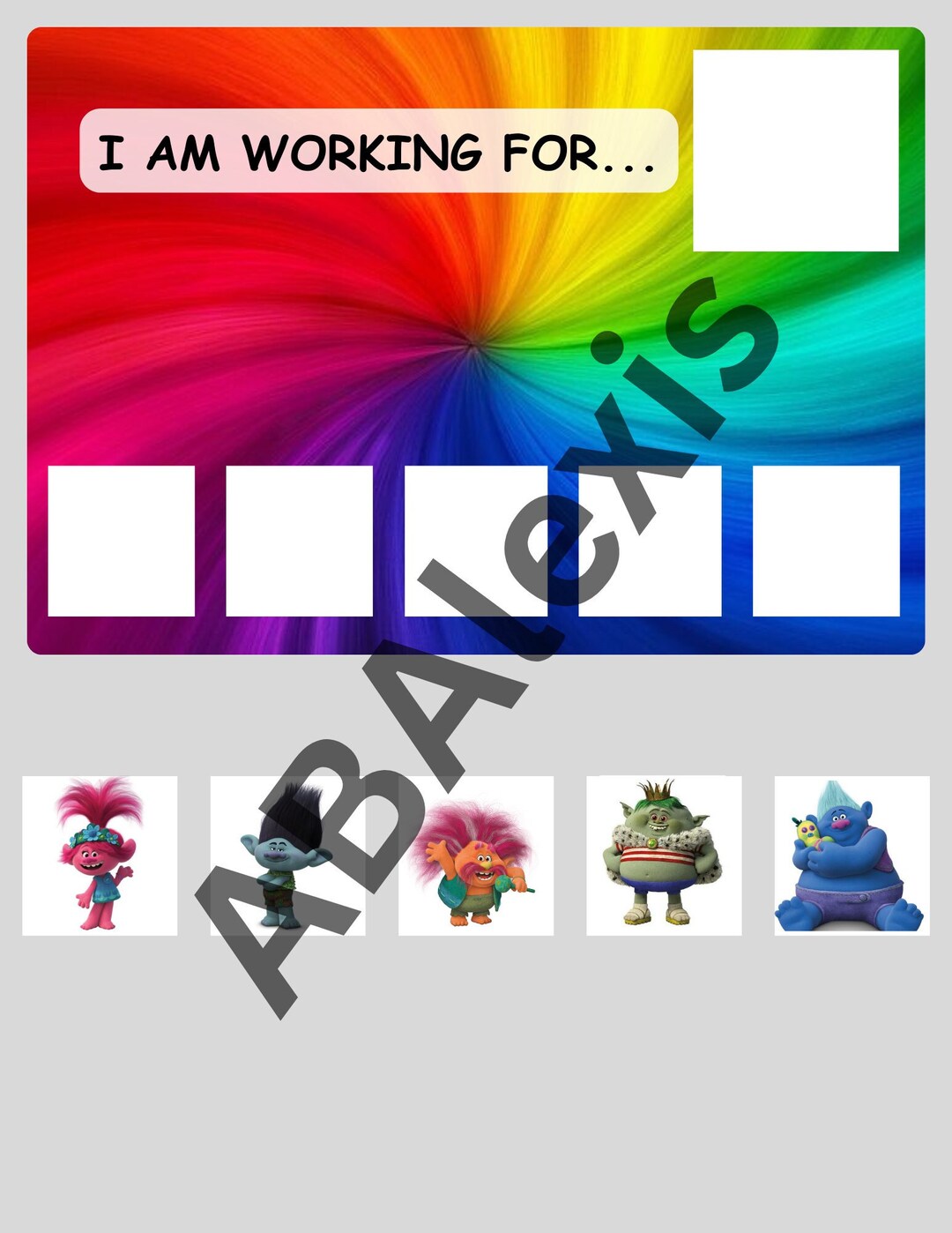 Trolls Token Board - Set of 5 & 10 - Etsy