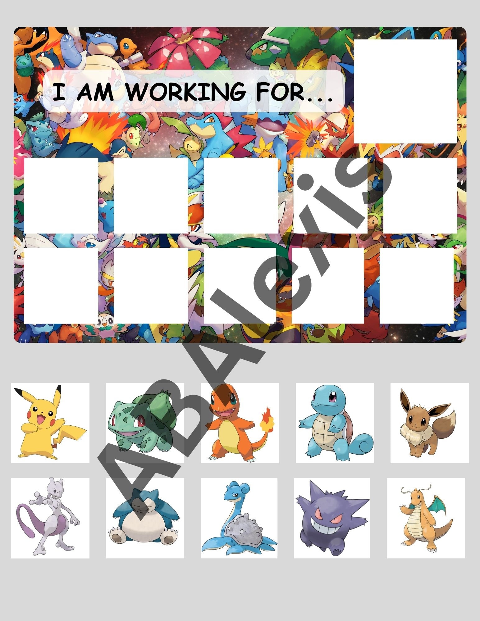 Pokemon Token Boards - Set of 5 & 10 Tokens - Etsy