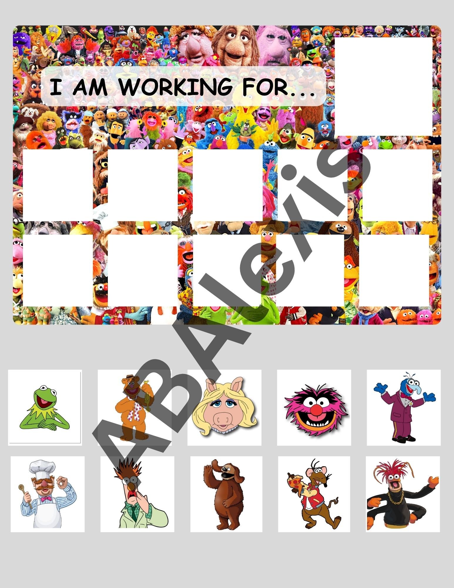 Muppet Token Boards - Set of 5 & 10 Tokens - Etsy