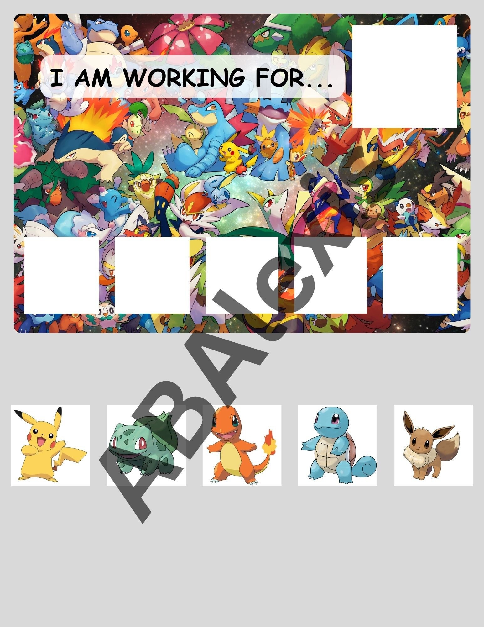 Pokemon Token Boards - Set of 5 & 10 Tokens - Etsy