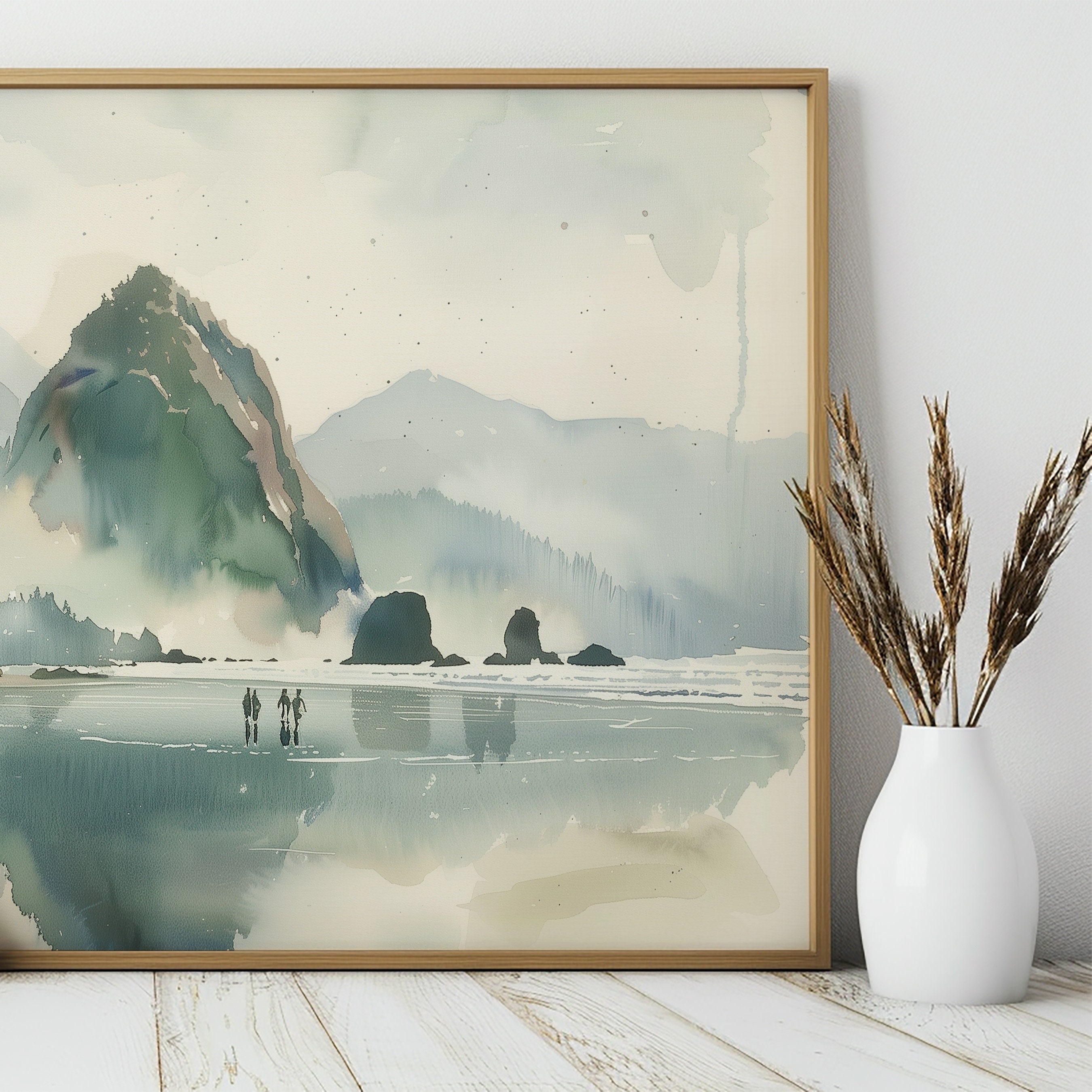 Pacific Northwest Mountain Landscape Watercolor Painting Printable Wall ...