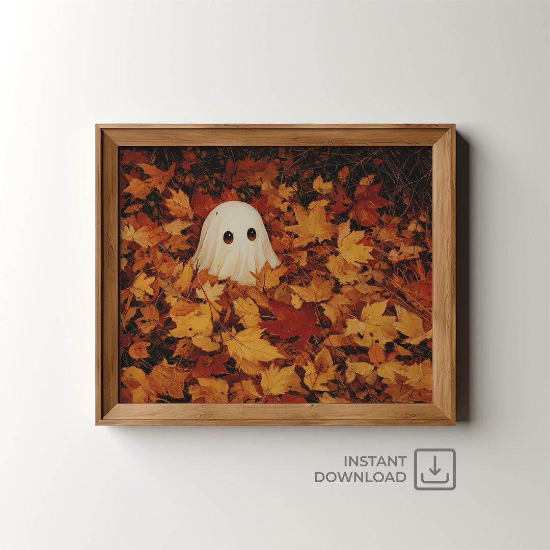 Autumn Ghost Art Print: Fall Leaves Painting (digital Download) - Etsy