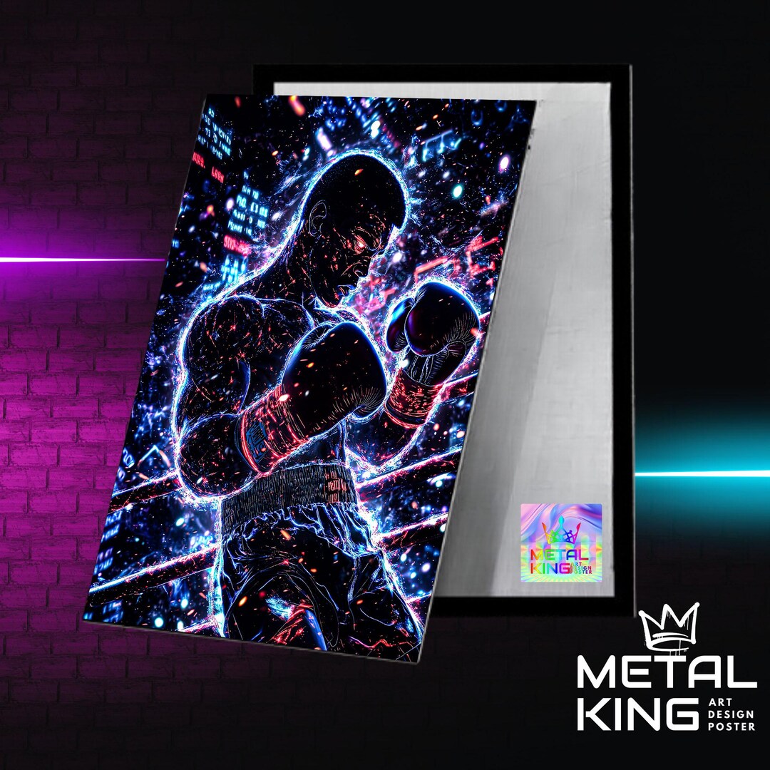 Muhammad Ali Metal Poster Tin Sign, Vibrant Art, Art Nouveau, Home ...