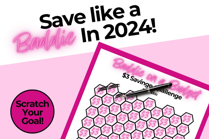 Printable 300 Saving Challenge baddie on a Budget Edition Organize and ...