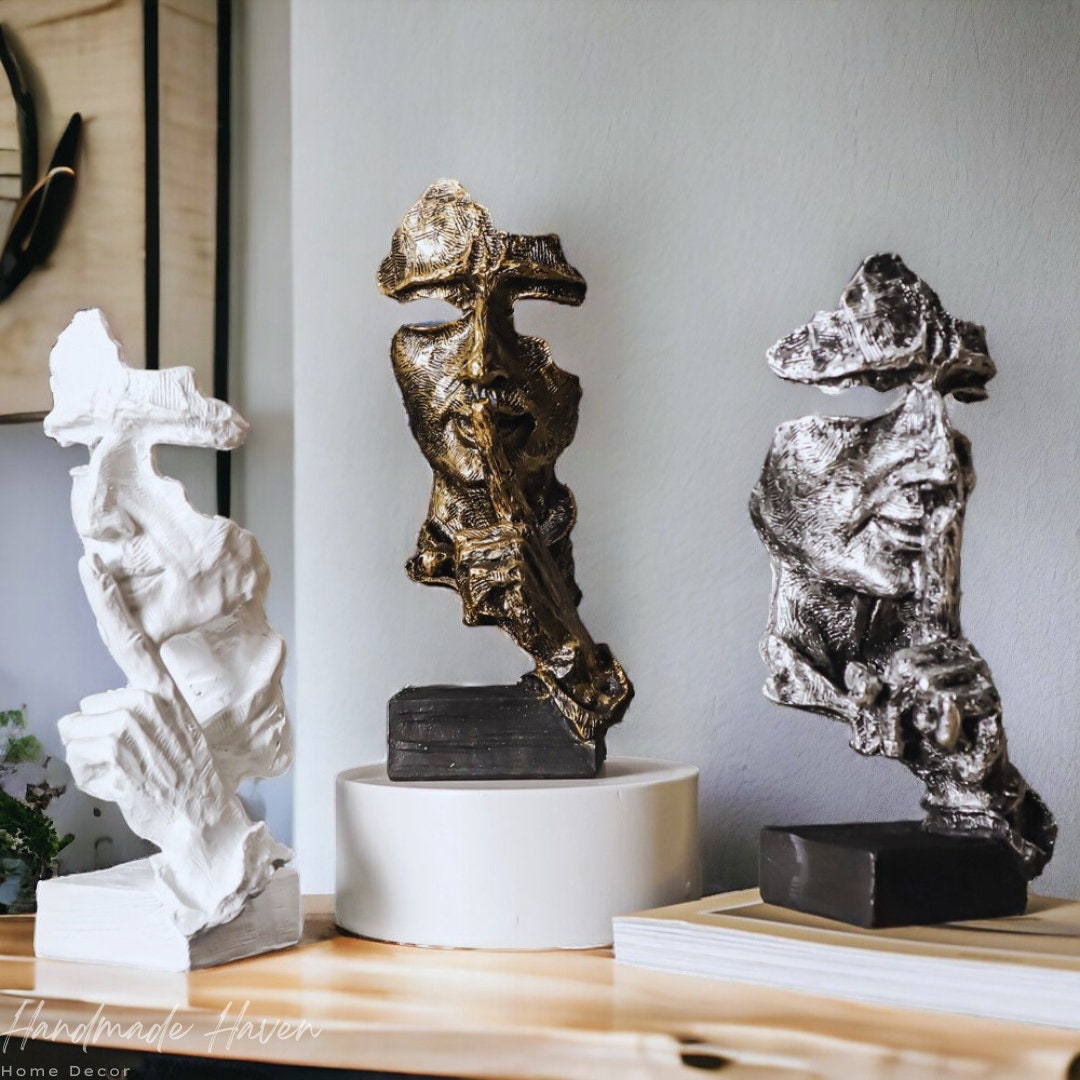 Philosopher Face, Thinker Sculpture Be Silent: Thinker Ornament ...