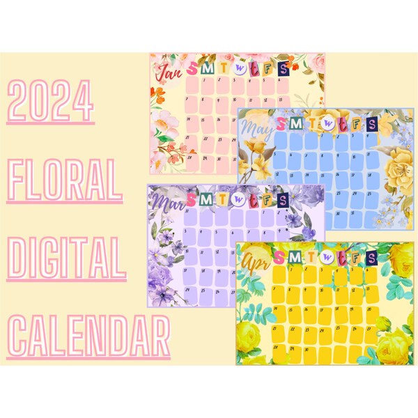 Flower Calendar - Etsy