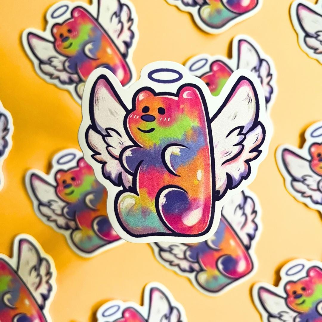 Angel Gummy Bear Sticker - Etsy