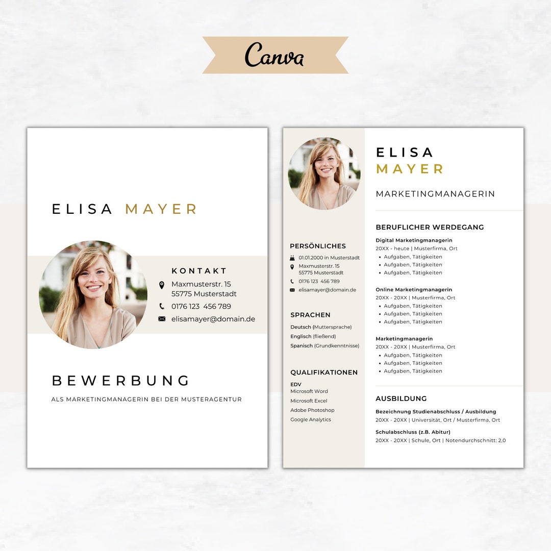 Lebenslauf, Bewerbungsvorlagen, Lebenslauf Vorlage, CV Vorlage ...