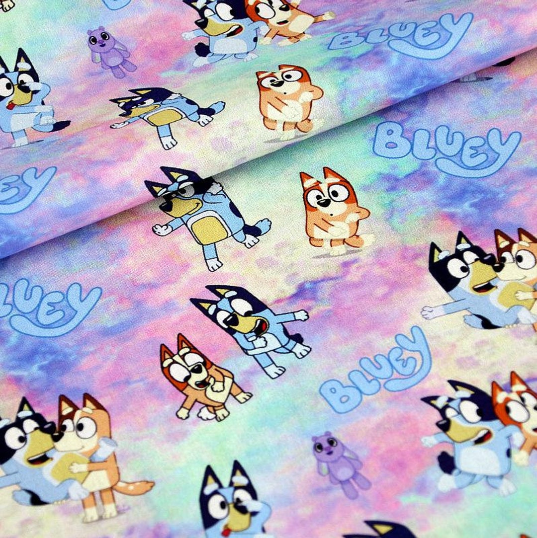 Bluey Fabric Bluey Dog Fabric Pure Cotton Fabric Anime Cartoon Cotton ...