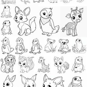101 Printable Cute Baby Animal Coloring Pages, Children Coloring Book ...
