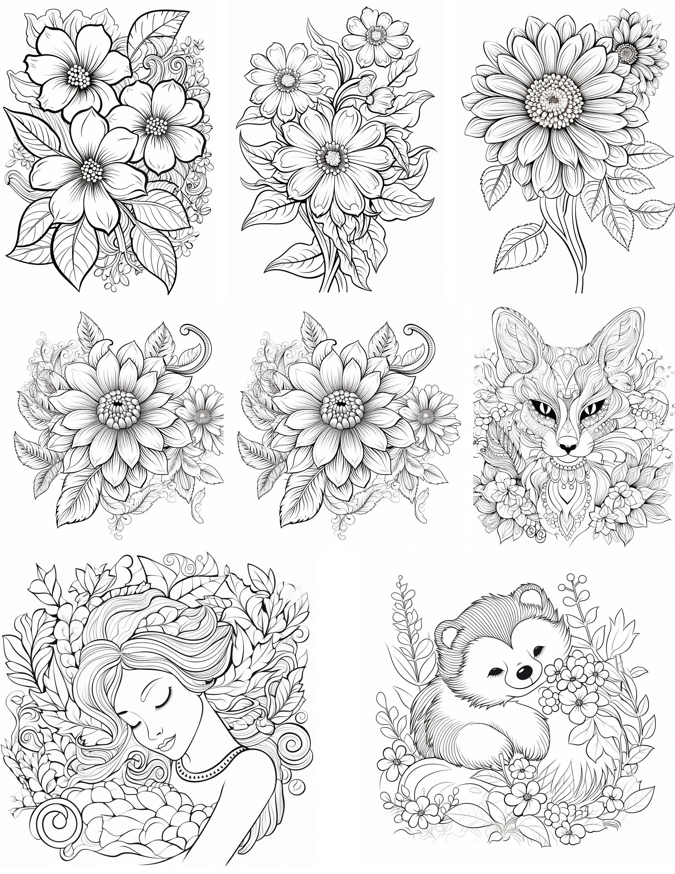 Printable Adult Coloring Pages, Mindfulness Relaxing Downloadable ...