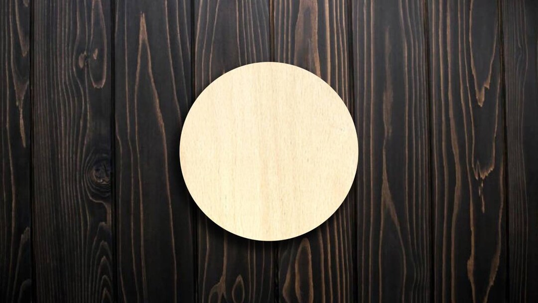 Circle 01 Laser Cut Unfinished, Wood Cut-out Shapes Measured in Height ...