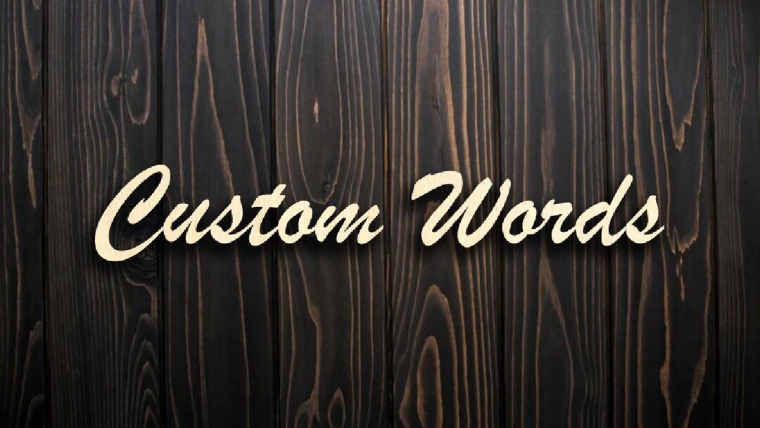 Custom Word/name Laser Cut Unfinished, Wood Cut-out Shapes Measured in ...