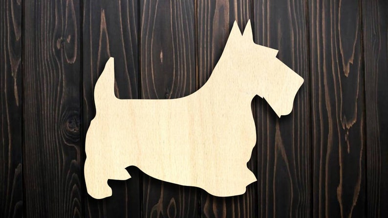 Dog Scottie Laser Cut Unfinished, Wood Cut-out Shapes Measured in Width ...