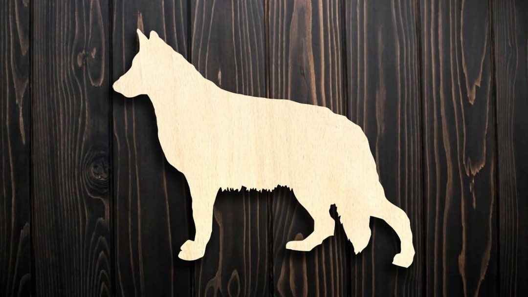 Dog Swiss Shepherd Laser Cut Unfinished, Wood Cut-out Shapes Measured ...