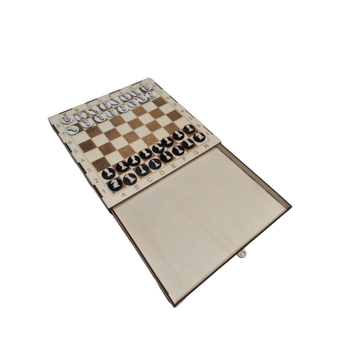Digital SVG DXF File Laser Cut Chess File, Checkers, 3D Chess, Board ...