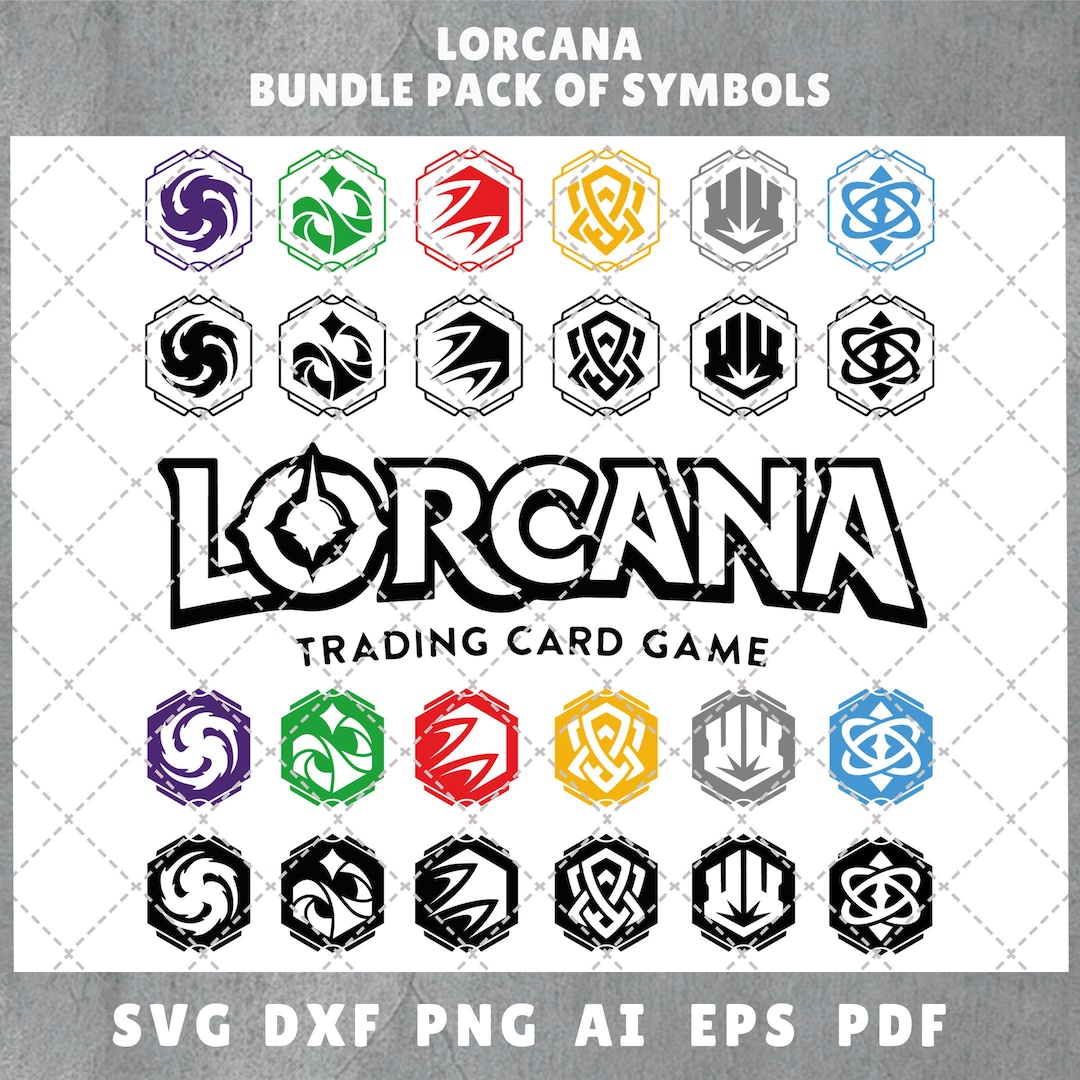 Ink Symbol Inspired Lorcana Laser Cut File SVG Clipart Logo TCG | PNG ...