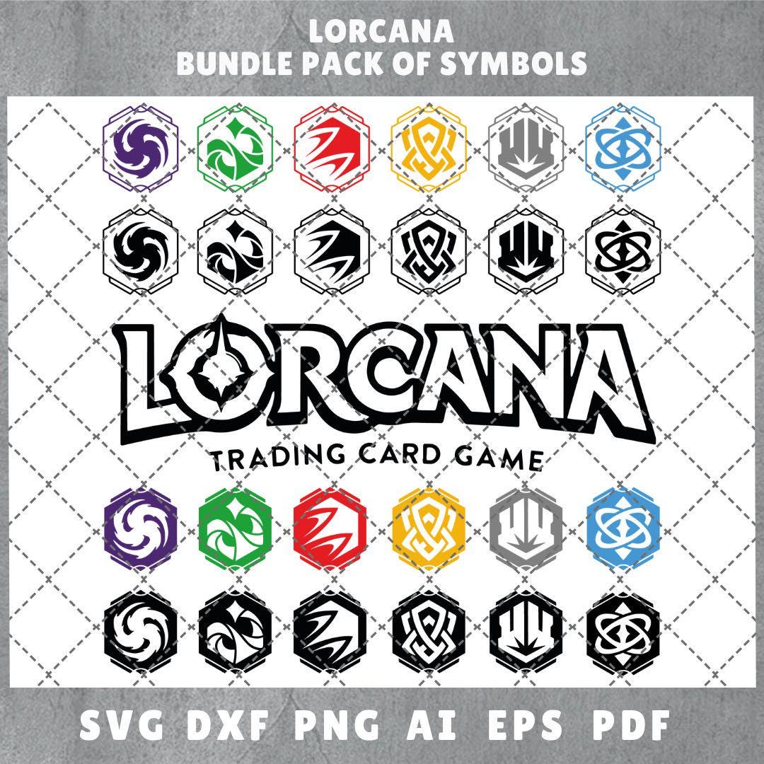 Laser Cut Lorcana Bundle Pack Symbols | Lorcana Ink Icons | Lorcana ...