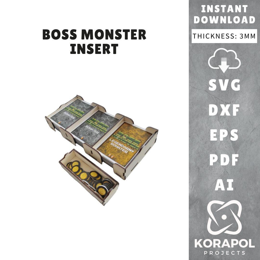 Laser Cut Boss Monster Insert SVG DXF EPS Boss Monster Accessories ...
