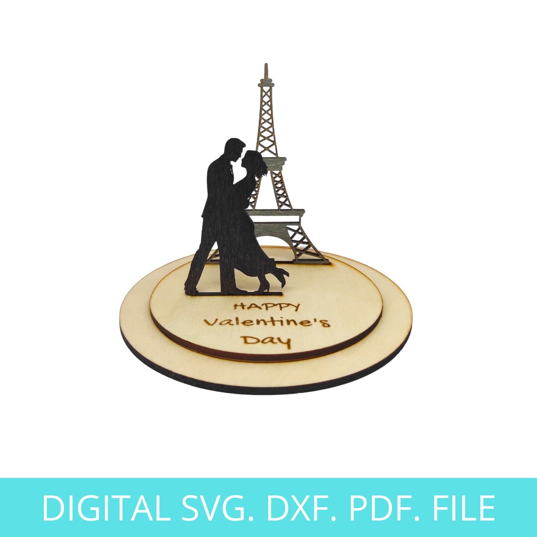Digital SVG, DXF File Romantic Couple Laser Cut, Decorative, Couple ...