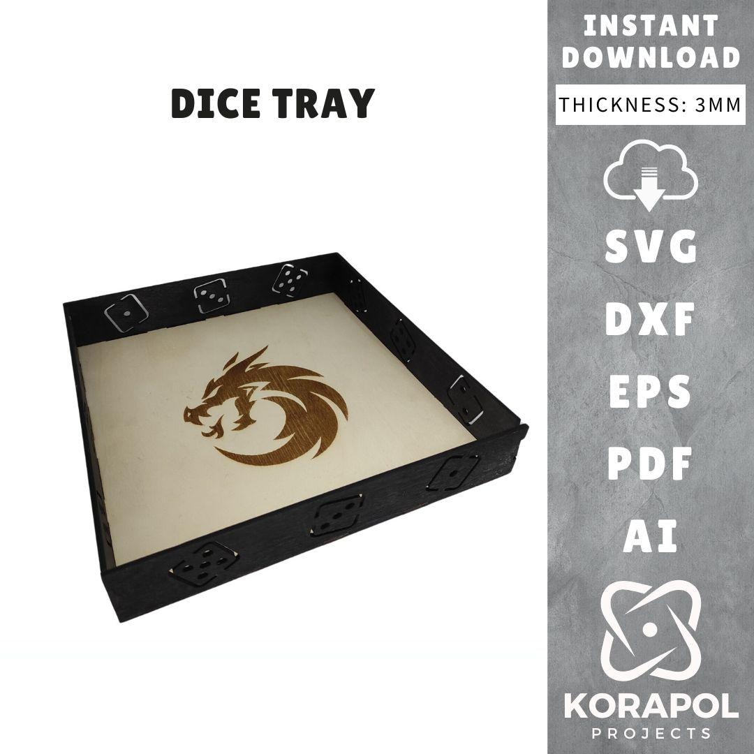 Laser Cut Dice Tray SVG Dice Box Dicestorage Dice Tower Dice Tray Laser ...