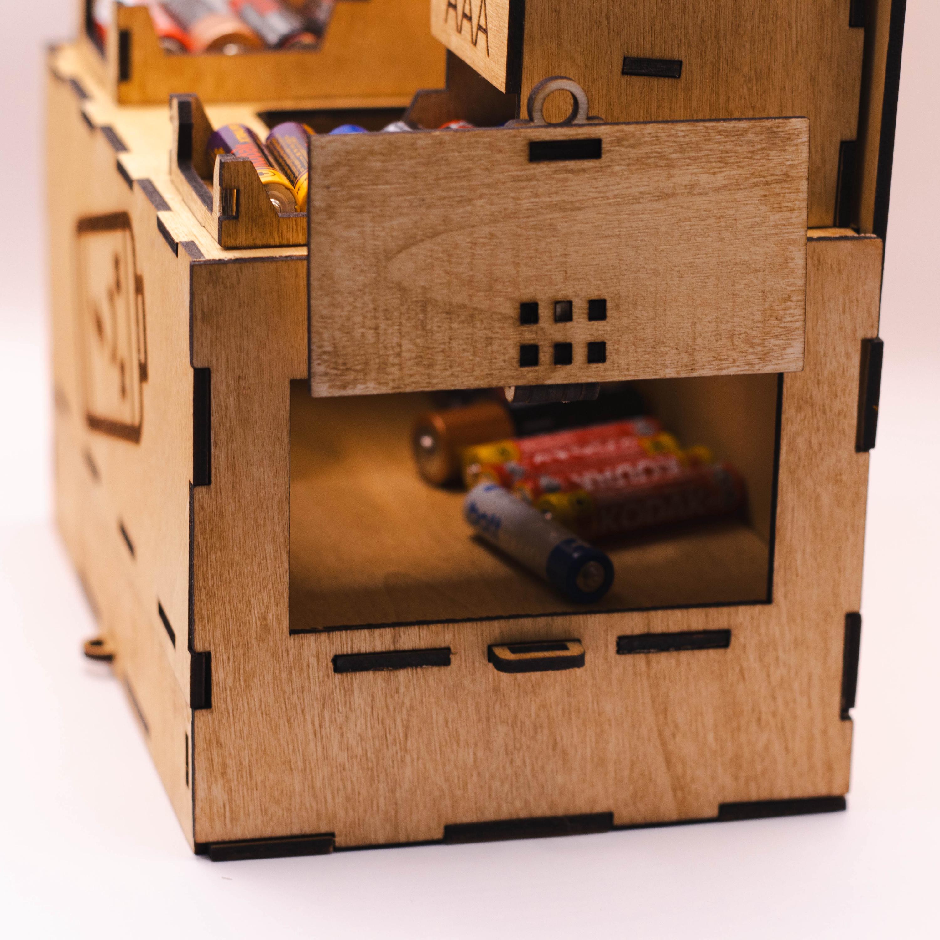 Battery Storage Holder Laser Cut File | Battery Box Organizer | AA ...