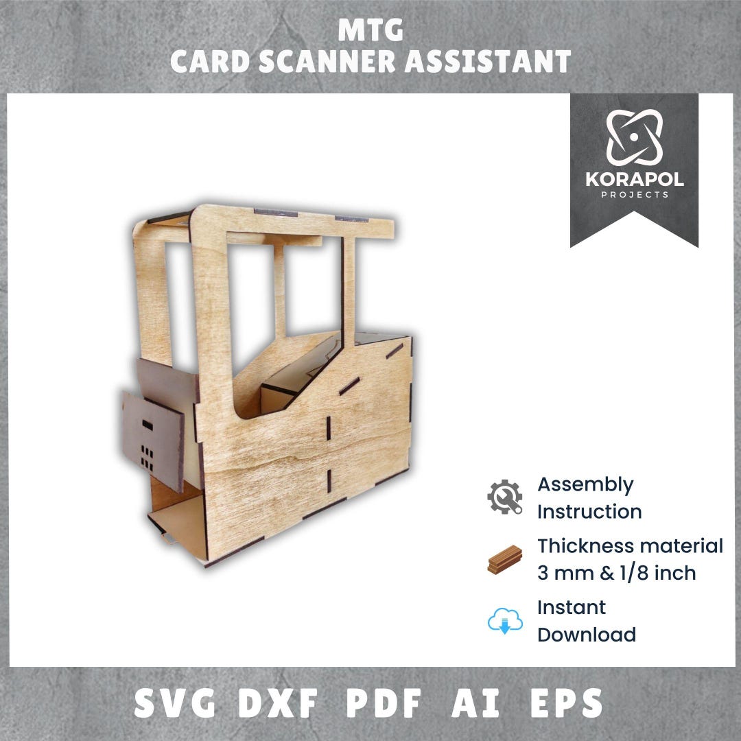 Laser Cut Scanner Assistant, MTG Deck, Pokemon Cards, Box Accessories ...