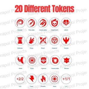 Laser Cut MTG Keyword Symbols Tokens Box | MTG Accessories | MTG ...