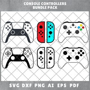 Laser Cut Console Controllers Bundle Pack of Clipart | Xbox Controller ...