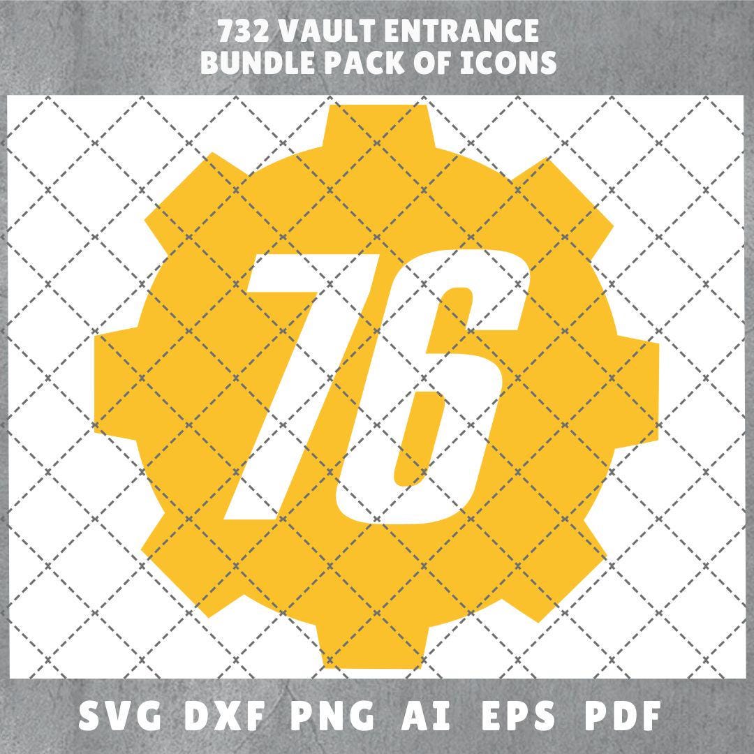 Fallout Vault Entrance Bundle Pack of Icons Fallout Vectors Fallout ...